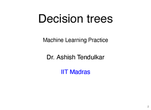 MLT IITM Class Notes - Biswajit Chaudhury i Machine Learn ning ...