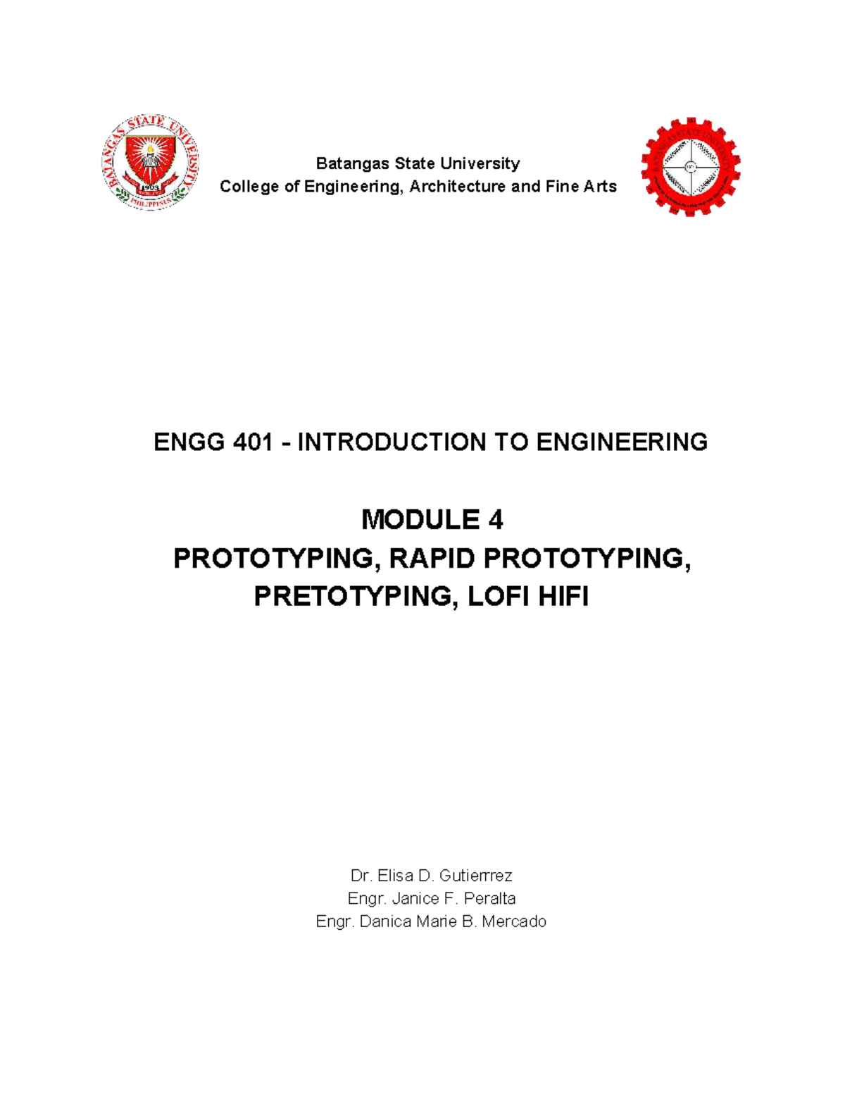 Module 4 - Prototyping - Batangas State University College of ...