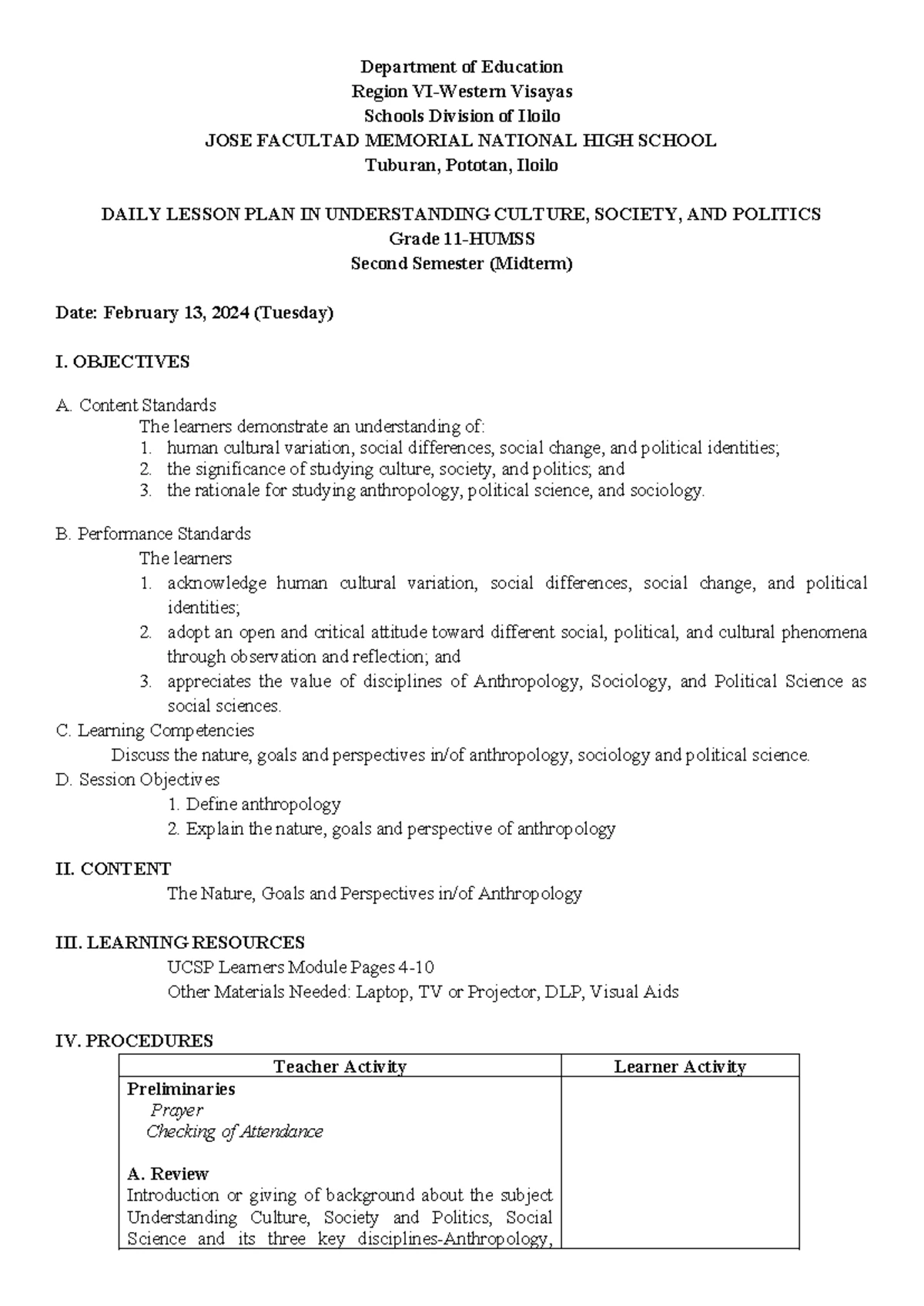 Most essential topics and melcs for ucsp - MOST ESSENTIAL TOPICS (MET ...