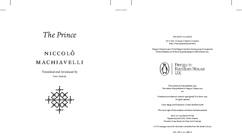 Machiavelli's "The Prince" 780141395876: Insights on Power and ...