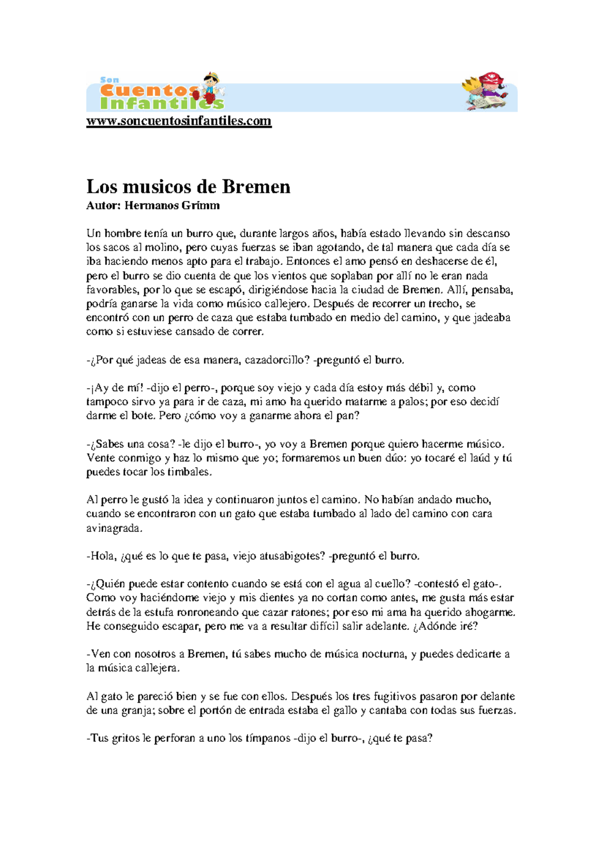 Losmusicosdebremen - comprension lectora - Comprender los medios de ...