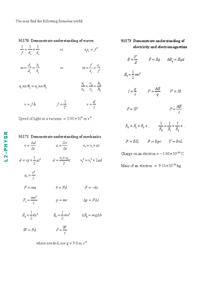Physics Level - 12 (NCEA 2) - National Certificate of Educational ...