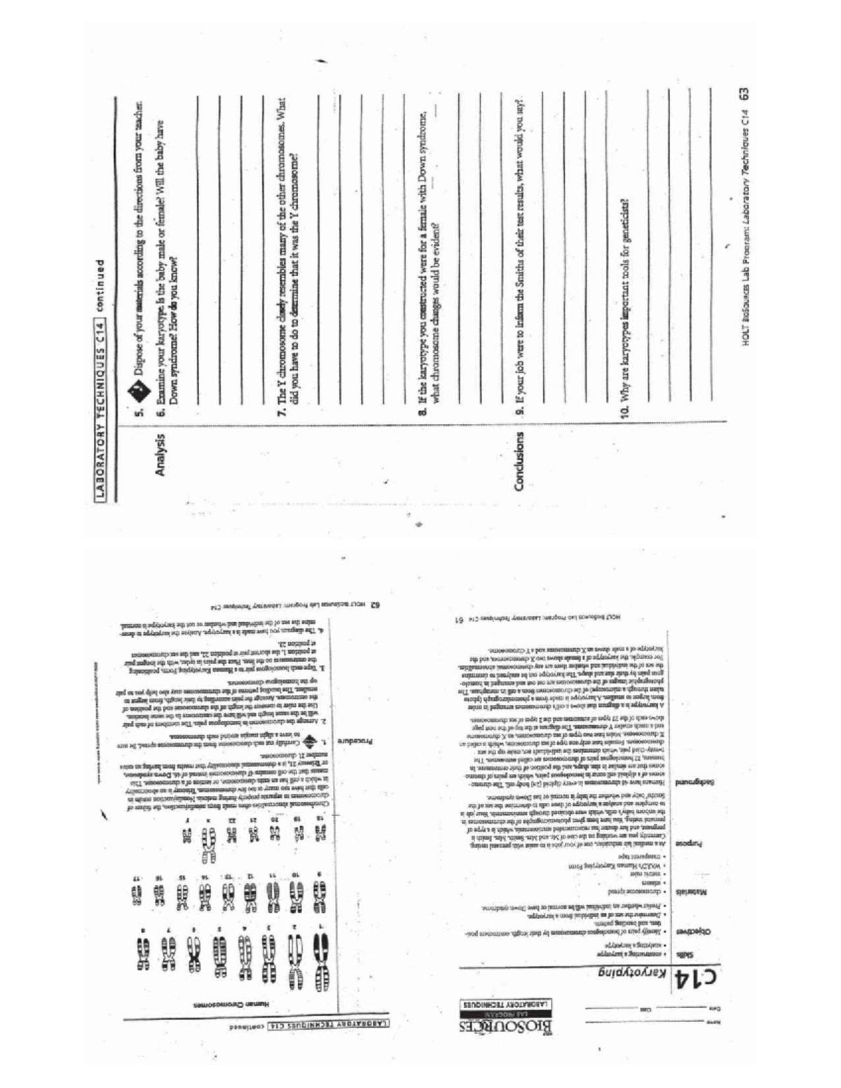 Karyotyping Techniques in Human Chromosomes - BIOSOURCES LAB C14 - Studocu