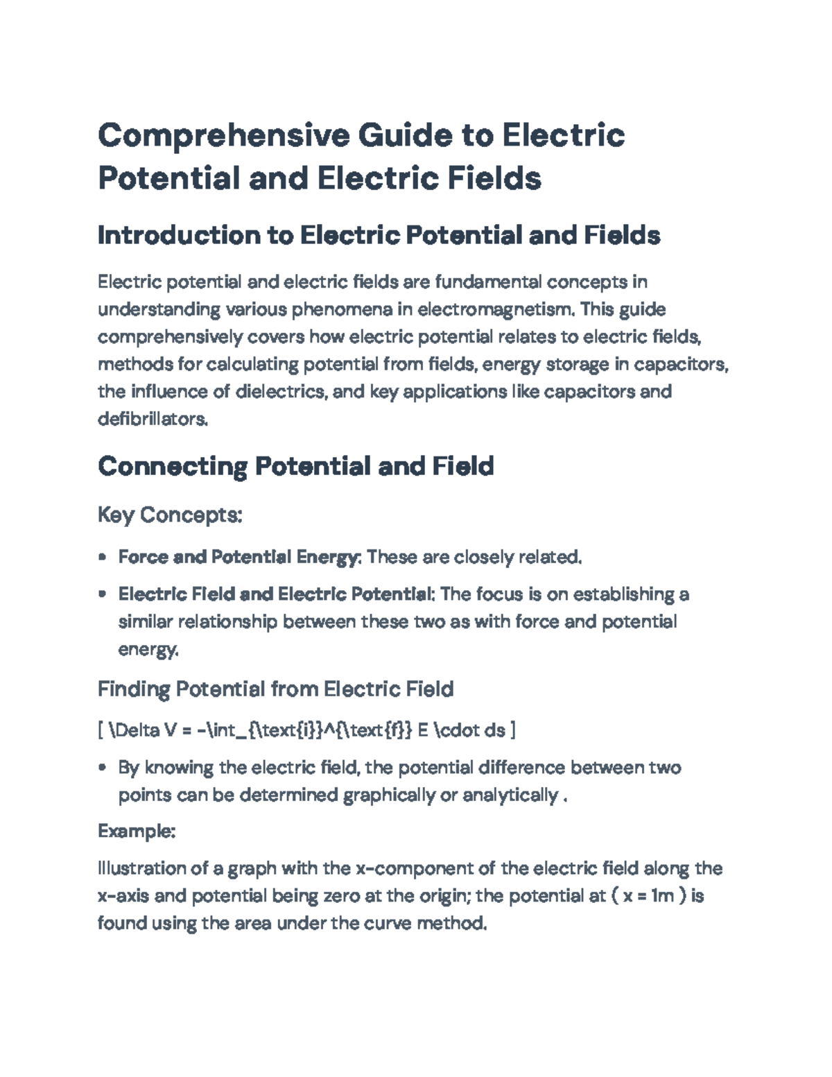 Electric Potential and Electric Fields: A Comprehensive Overview ...