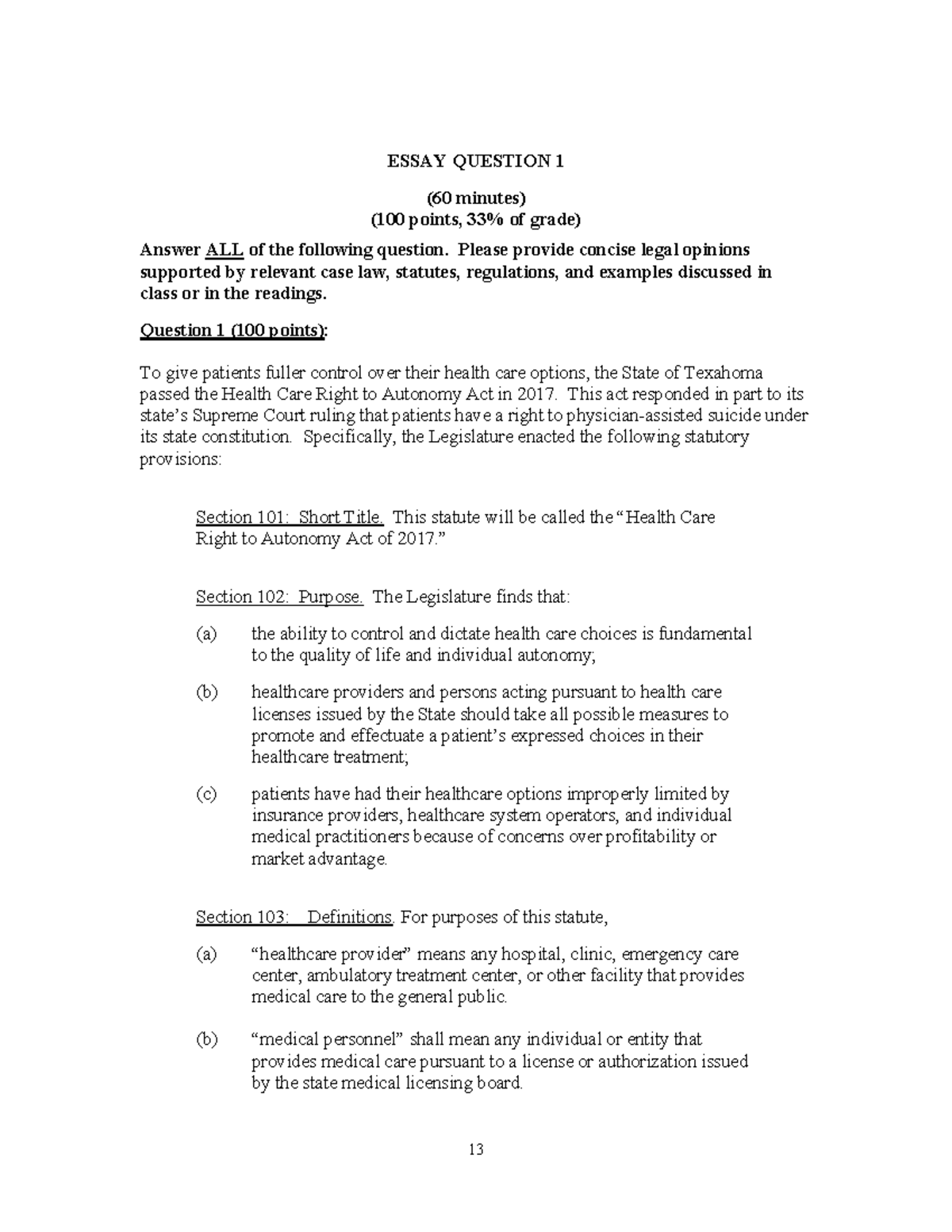 Stat Interp 2018 - Final Exam Essay Questions and Analysis - Studocu