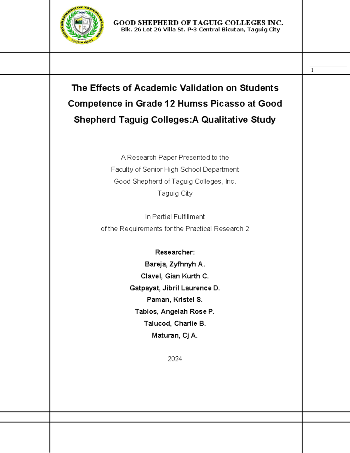 The Impact of Academic Validation on Grade 12 Competence: A Qualitative ...