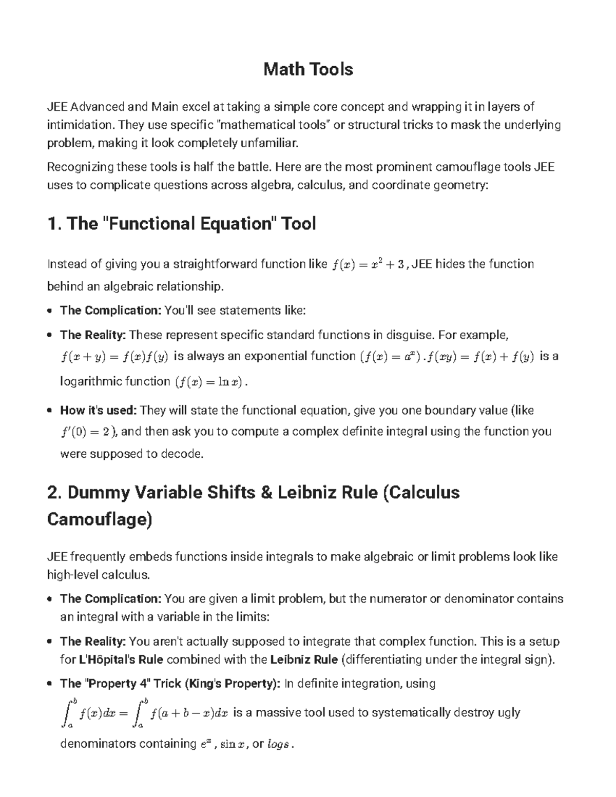 Math Tools for JEE Advanced & Main: Camouflage Techniques Explained ...