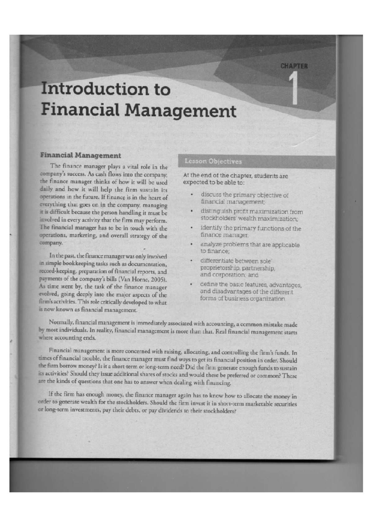 Financial Management Lecture Notes - Studocu