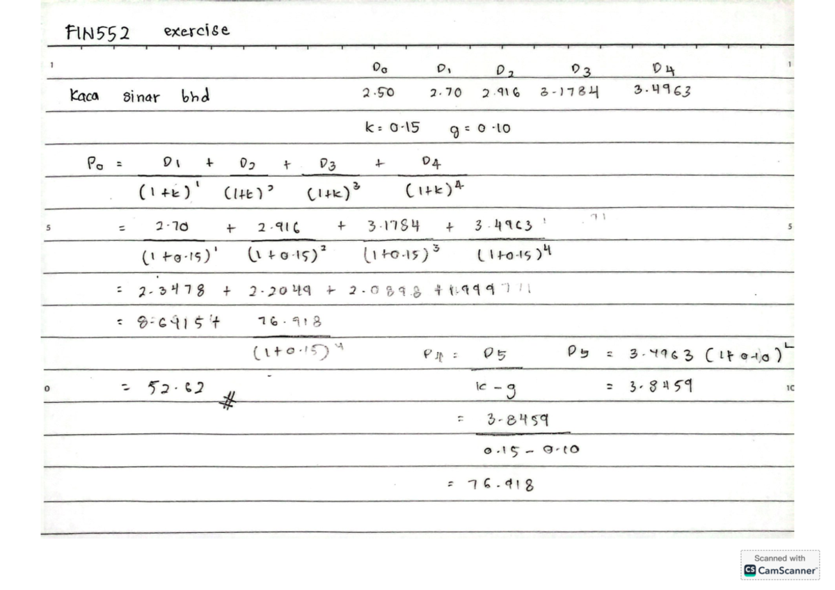 CHAPTER 5 EXERCISE - Investment and Portfolio Analysis - FIN552 ...