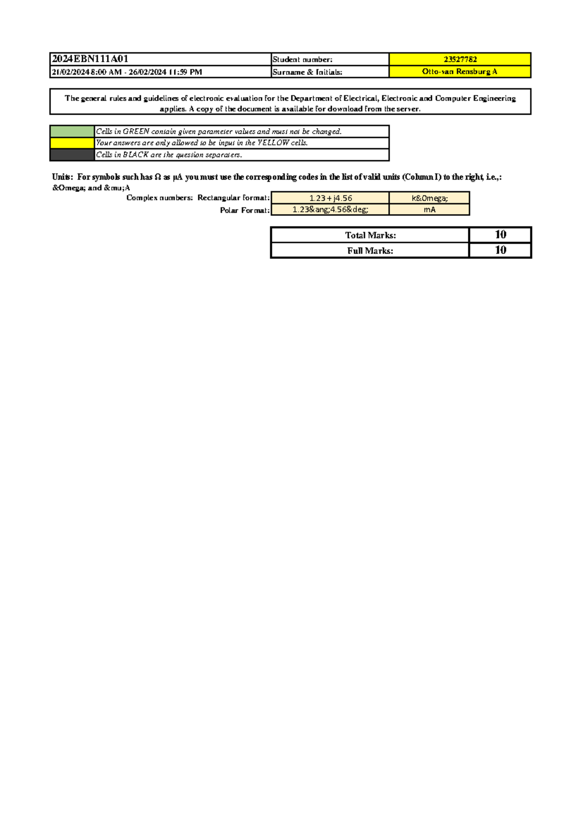 A2024EBN111: Electronic Evaluation Submission Guidelines & Format - Studocu