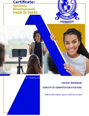 2. SAQA 14910- Learner Workbook-done - ___________________________________________________Tembe ...