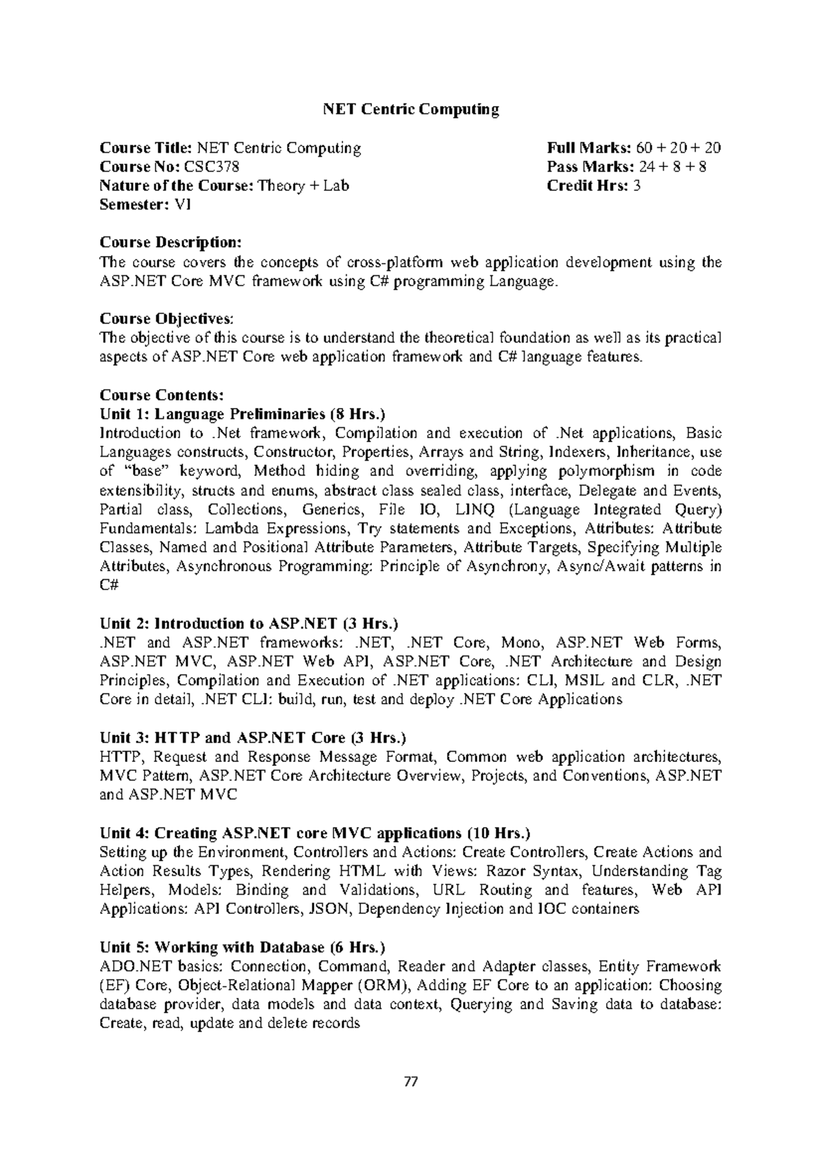 CSC378 NET Centric Computing: Course Overview & Content Guide - Studocu