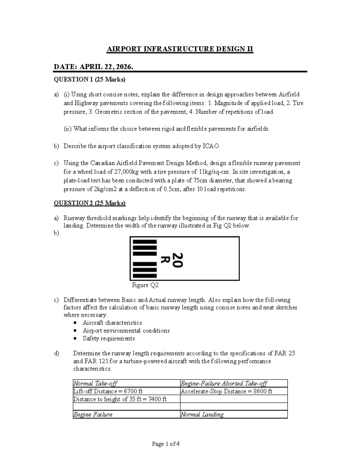 Airport Planning CAT1 - Quiz Practice on Infrastructure Design - Studocu
