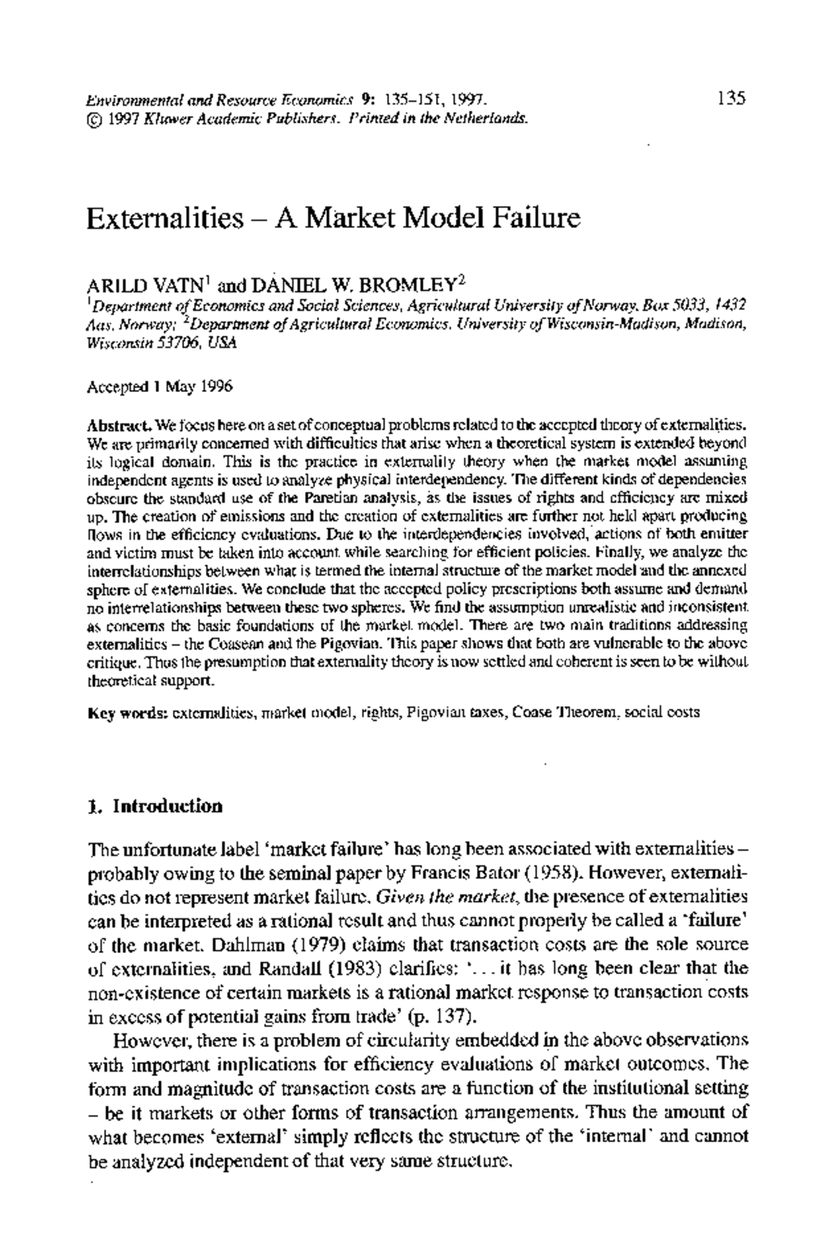 Externalities: A Market Model Failure - Insights from Economics 9 - Studocu