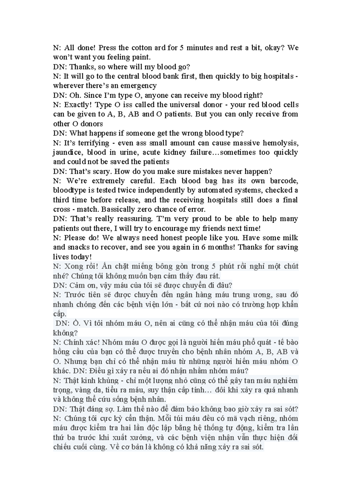 Blood Donation Process and Safety Measures: A Guide - Studocu