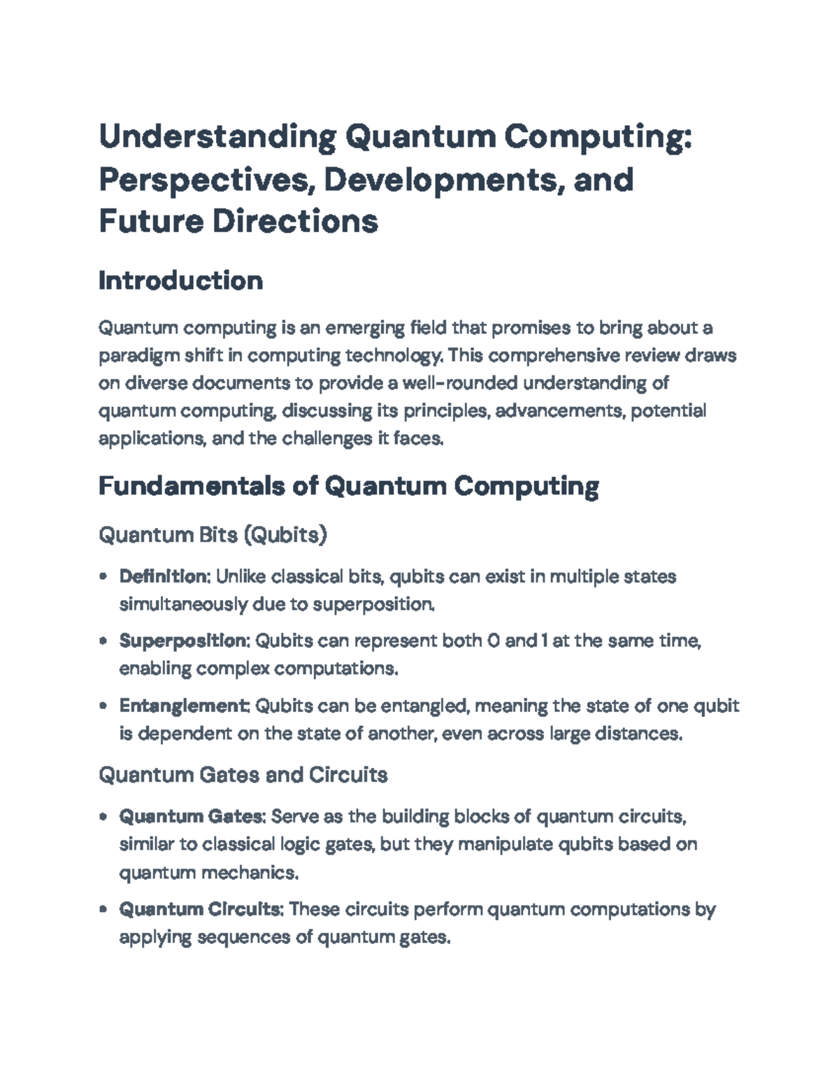 Understanding Quantum Computing: Innovations, Applications ...