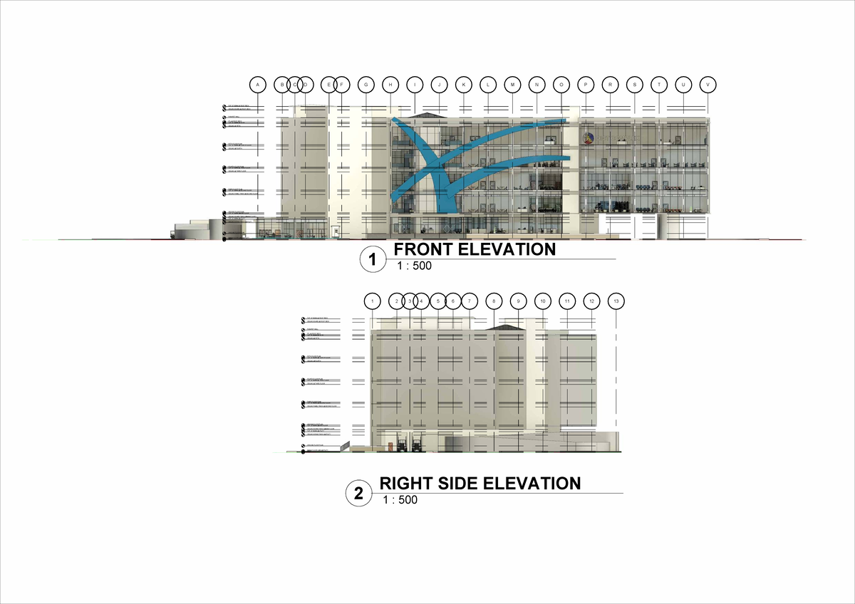 Elevation Plans: Front & Right (1:500) - Studocu