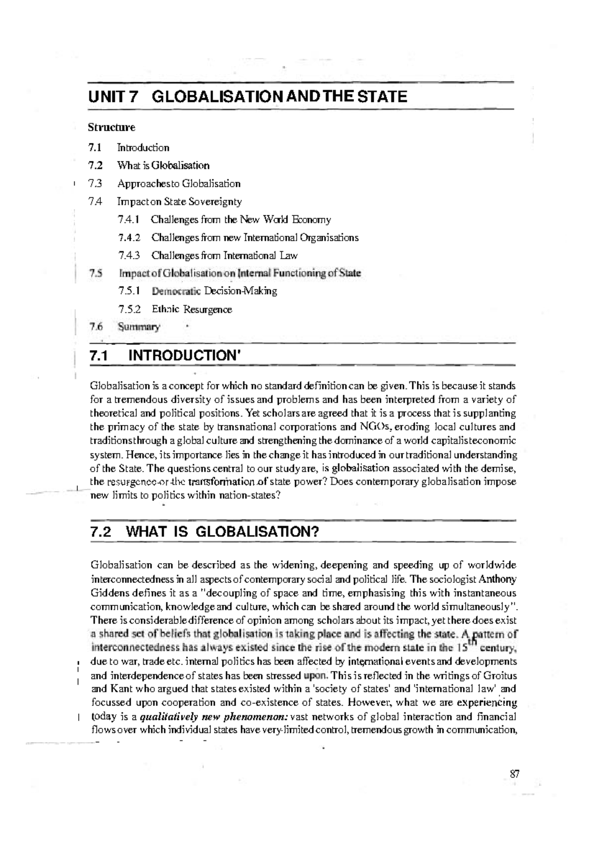 Globalisation and State Sovereignty: A Comprehensive Overview (POL101 ...