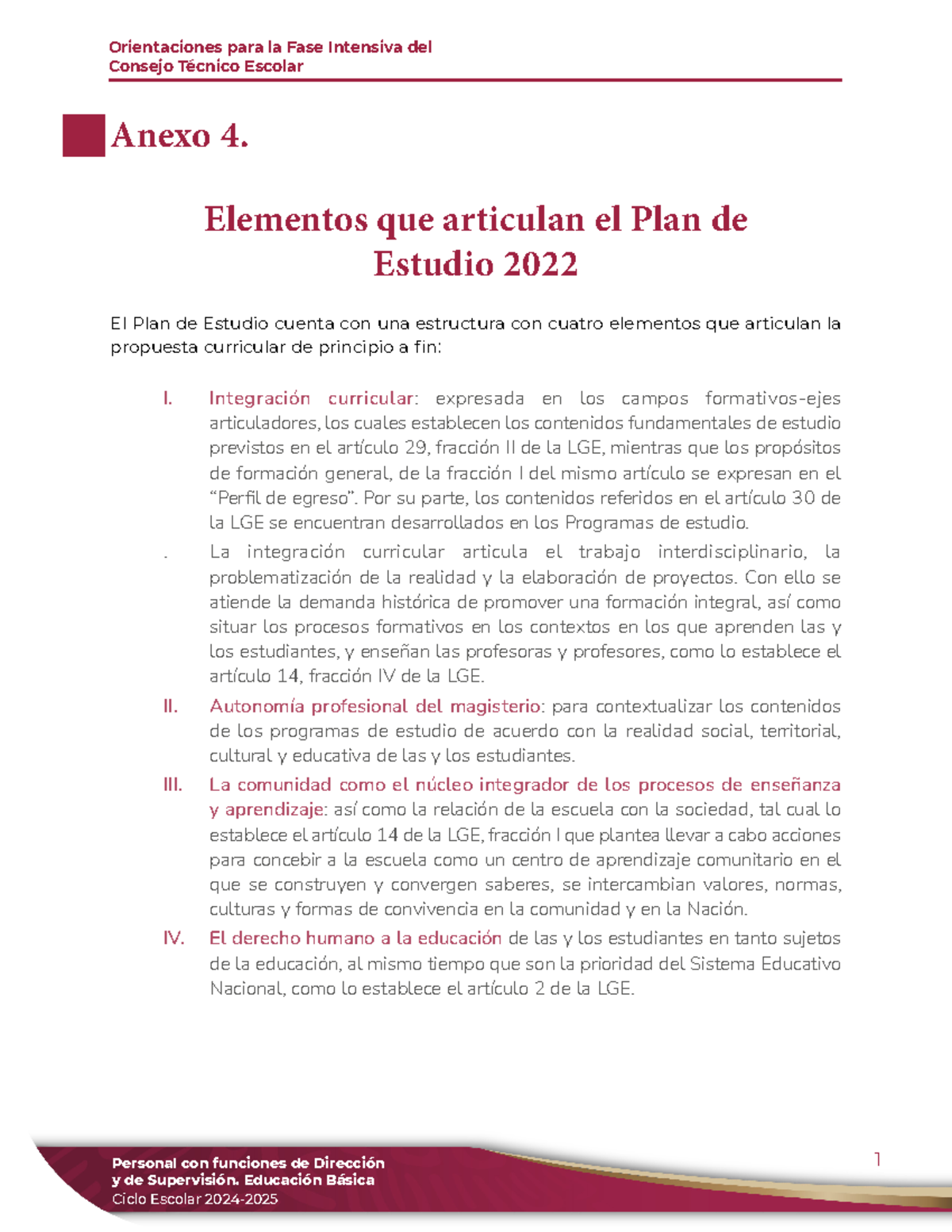 2425 S0: Elementos Clave del Plan de Estudios 2022 en Educación Básica ...