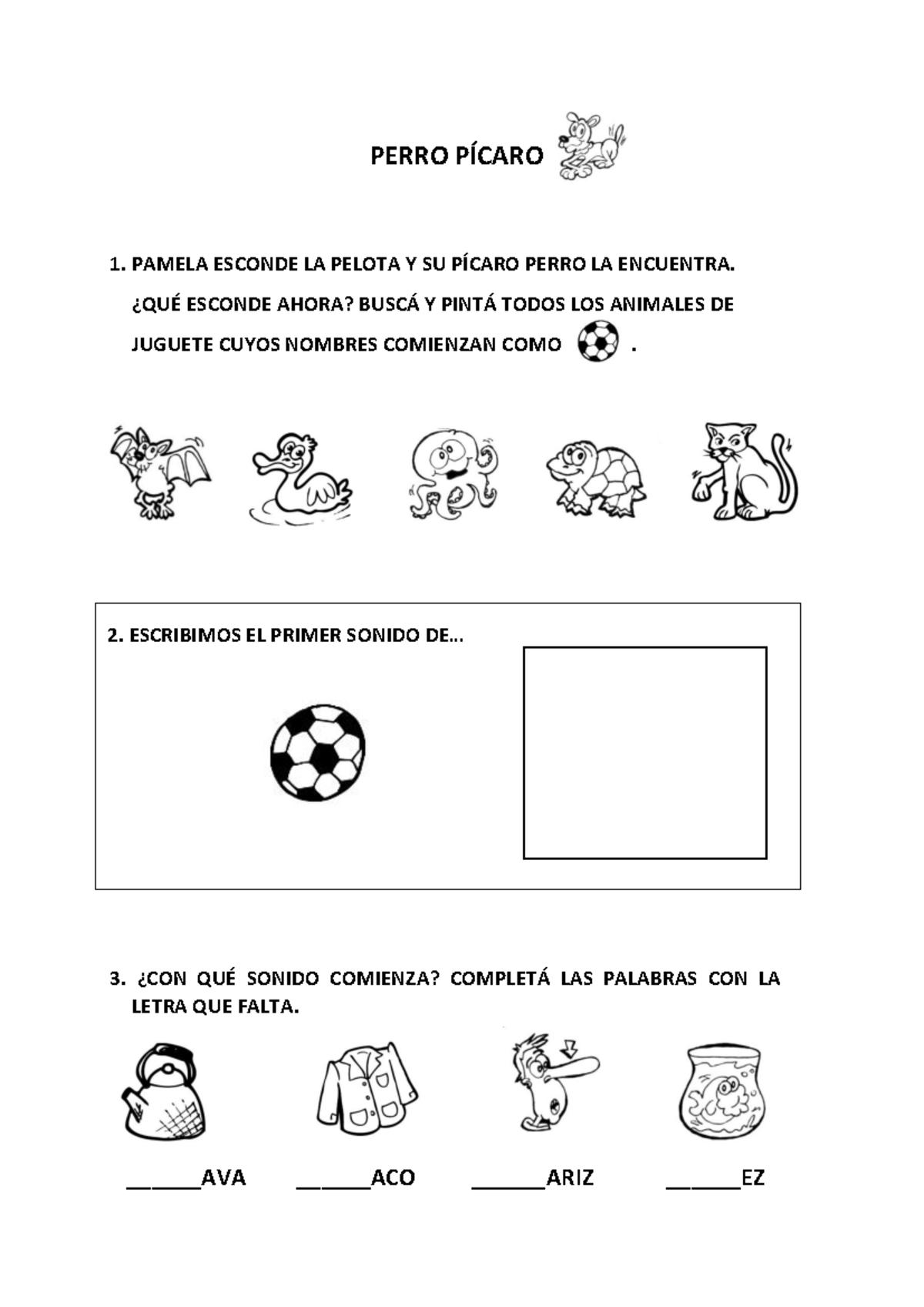 4. Los sonidos y las letras (P-T-C-CH-Ñ) - PERRO PÍCARO 1. PAMELA ...