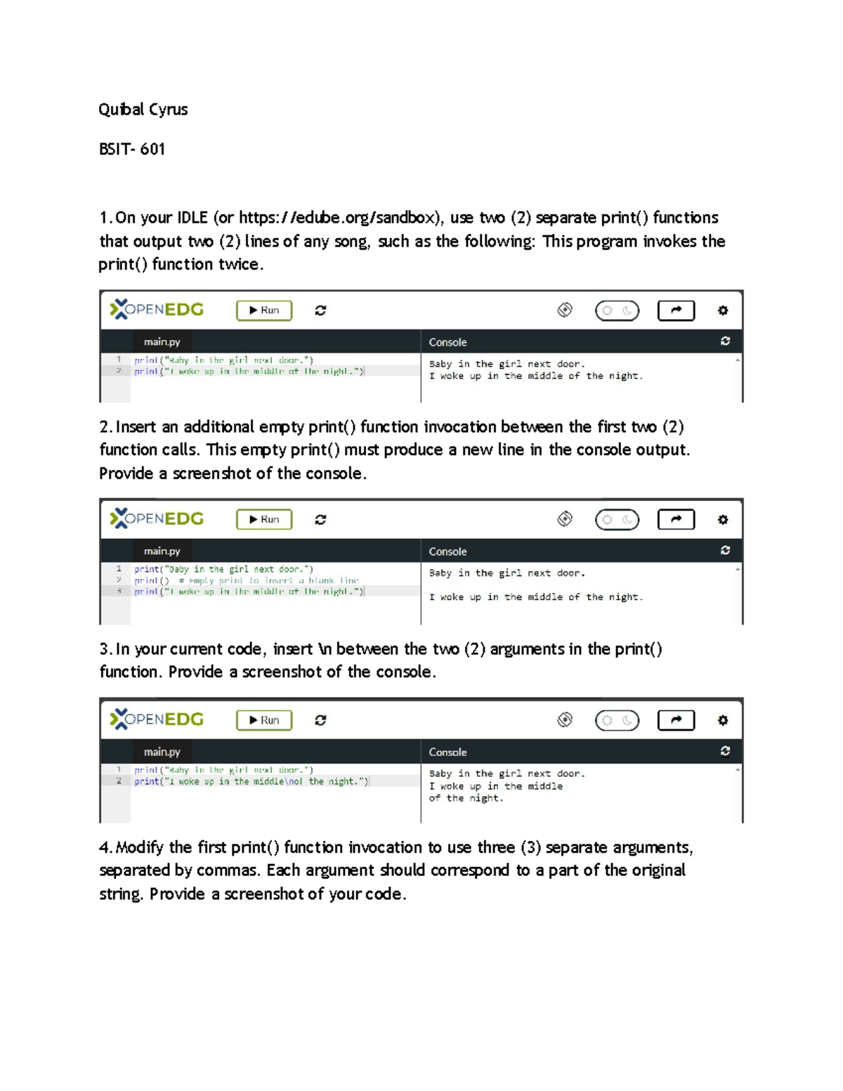 Pro Lans 2PT1 Quibal - Performance Task Instructions for BSIT-601 - Studocu