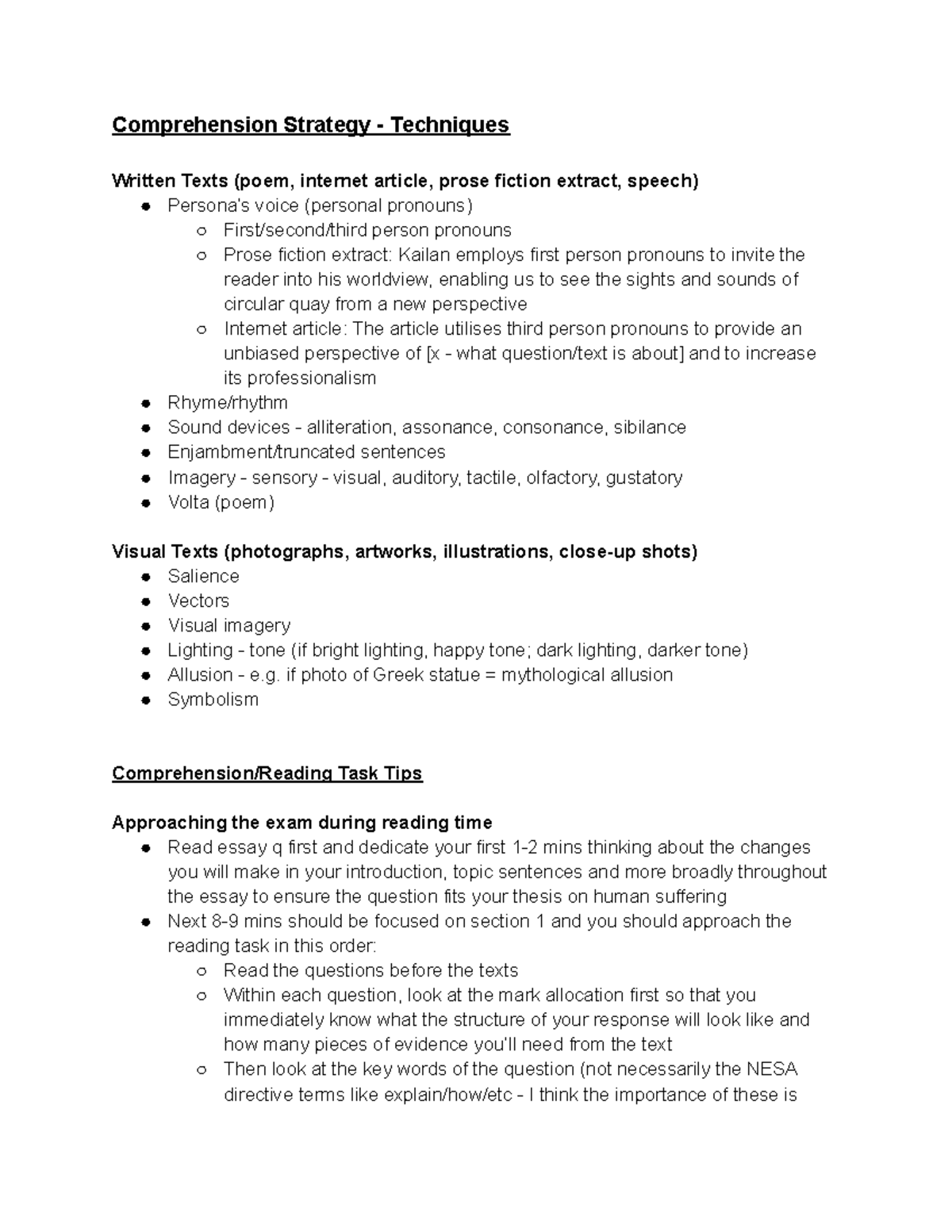 Comprehension Strategies for Analyzing Texts: Techniques & Tips - Studocu