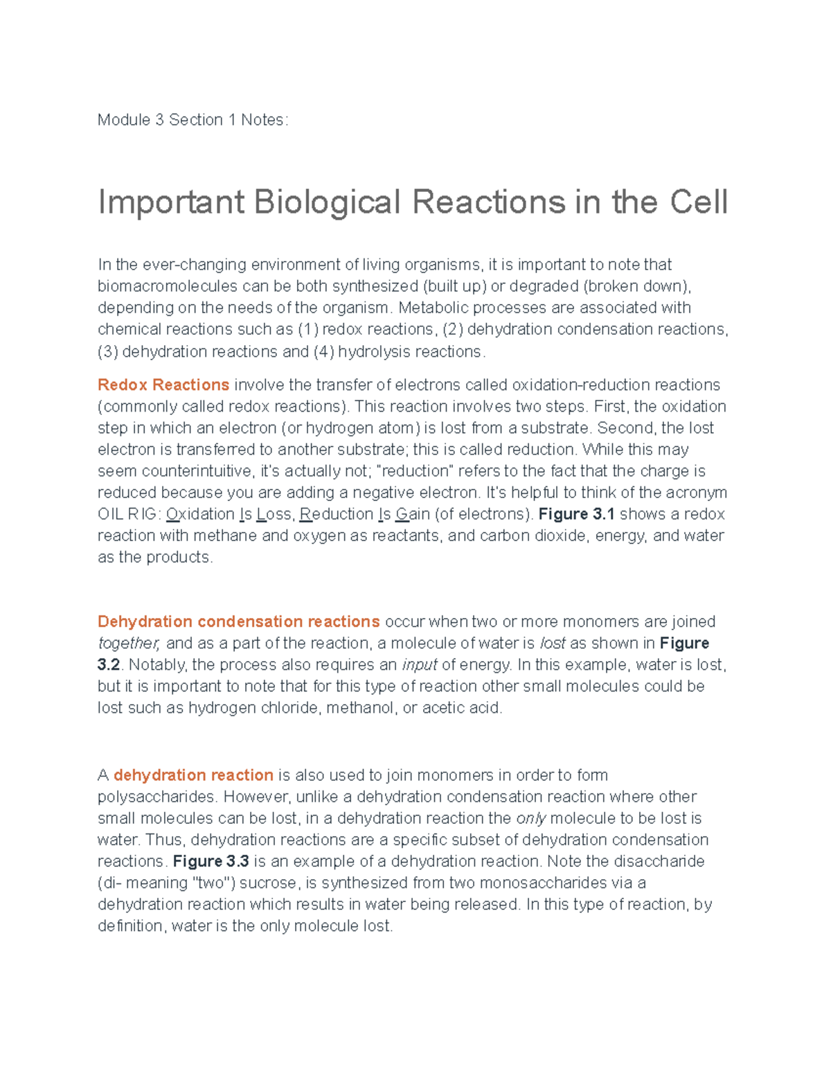Bio 101: Module 3 Section 1 - Key Reactions in Glycolysis & Respiration ...