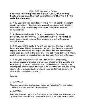 [Solved] Identify the correct ICD10PCS codes for laparoscopic - Procedural Coding (MCCG135 ...