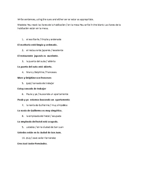1 - La familia - Spanish HW - Look at the family tree and describe the ...