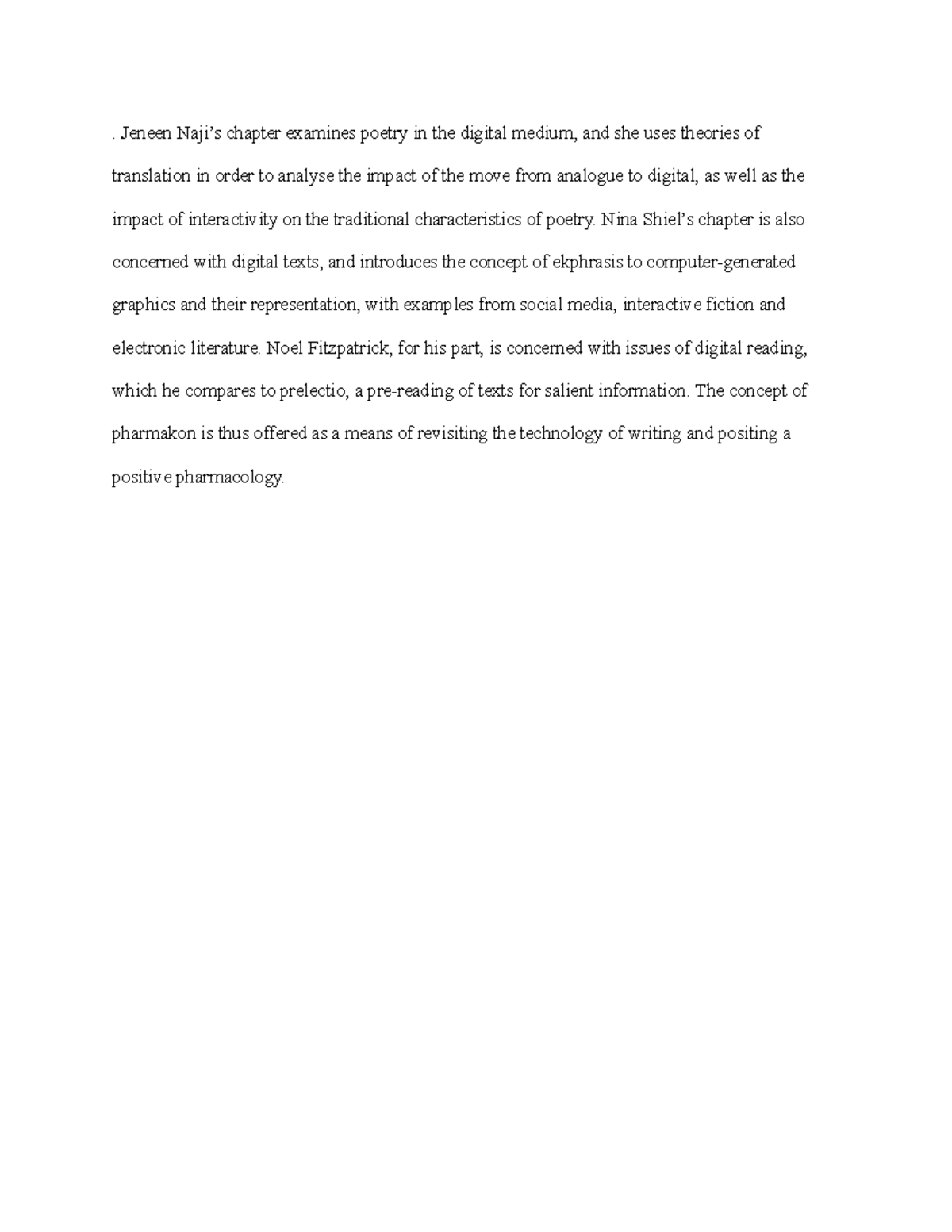 Digital Poetry Analysis: Impact of Interactivity & Technology - Studocu