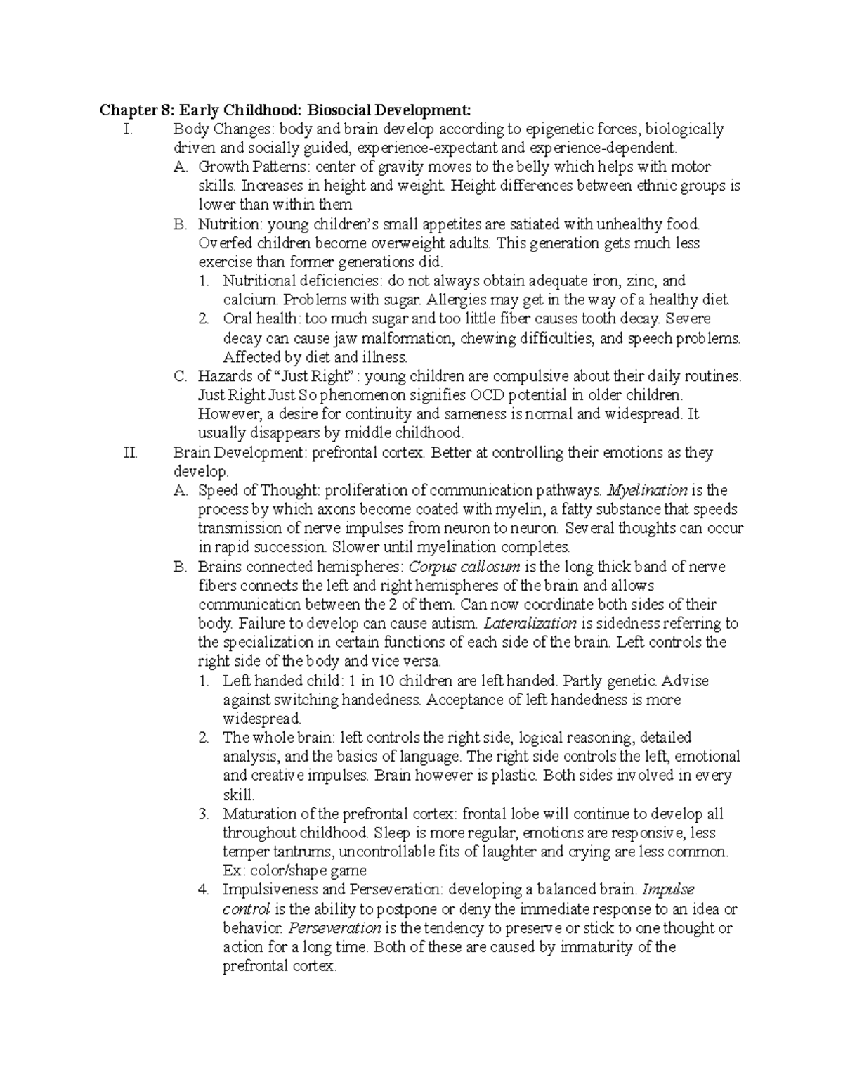 Chapter 8 - Early Childhood Development in Developmental Psychology ...
