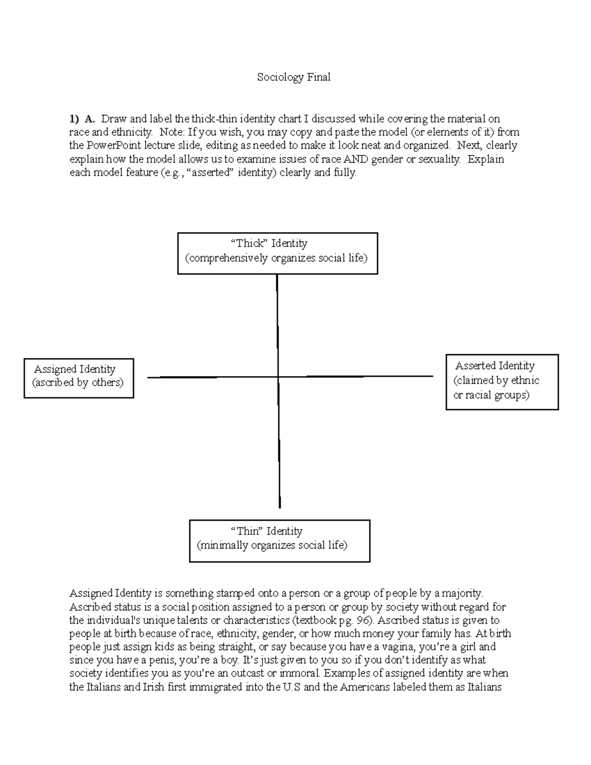 Sociology Final Exam: Exploring Identity Models and Family Leave Policy ...