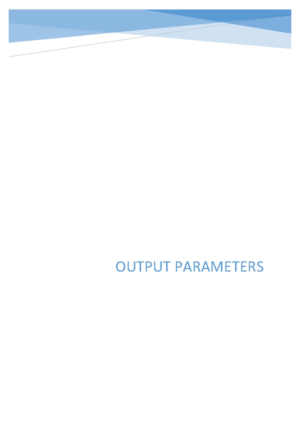 SQL Output Parameters: Understanding Their Scope and Usage - Studocu