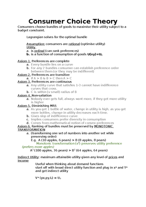 Microeconomics II - Lecture notes ALL - Contents 1 The market 1 ...