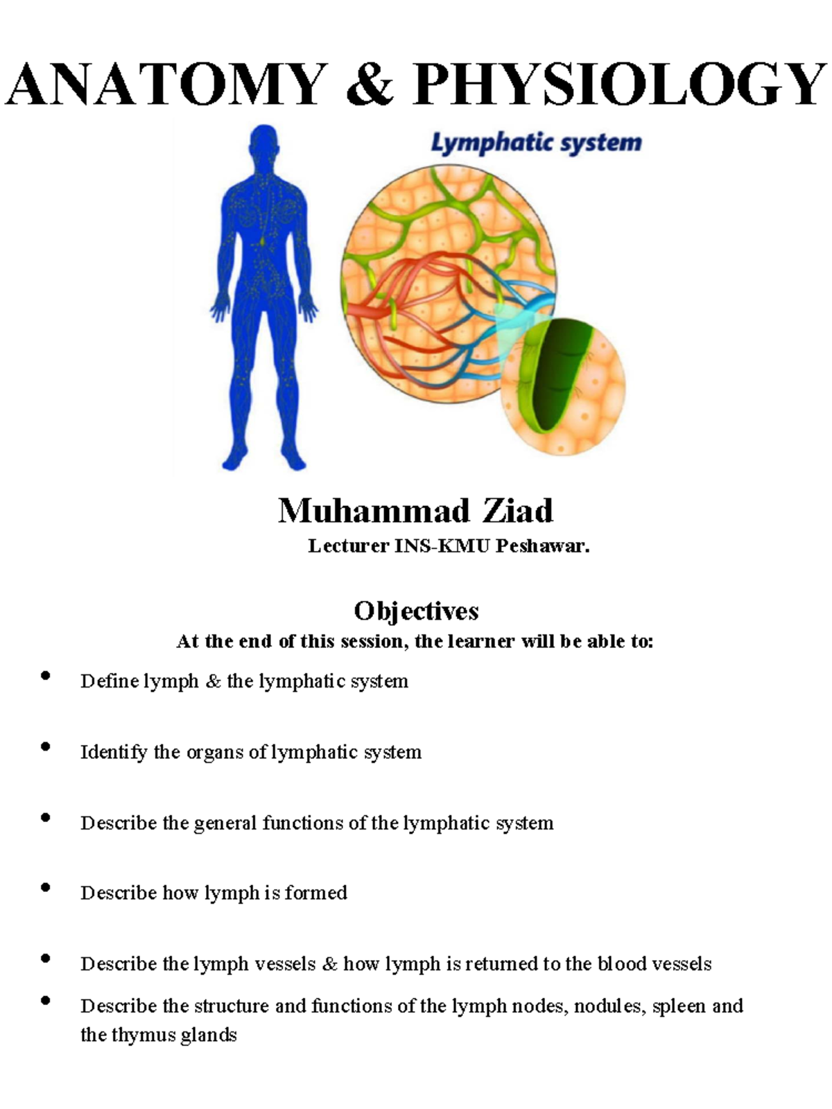 A&P Chapter 9: Lymphatic System Overview and Functions - Studocu