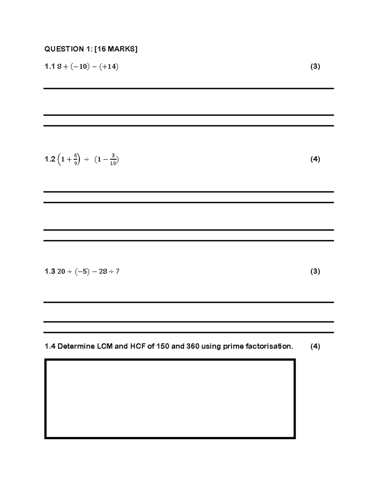 Grade 8 Final Exam: Mathematics Questions and Solutions - Studocu