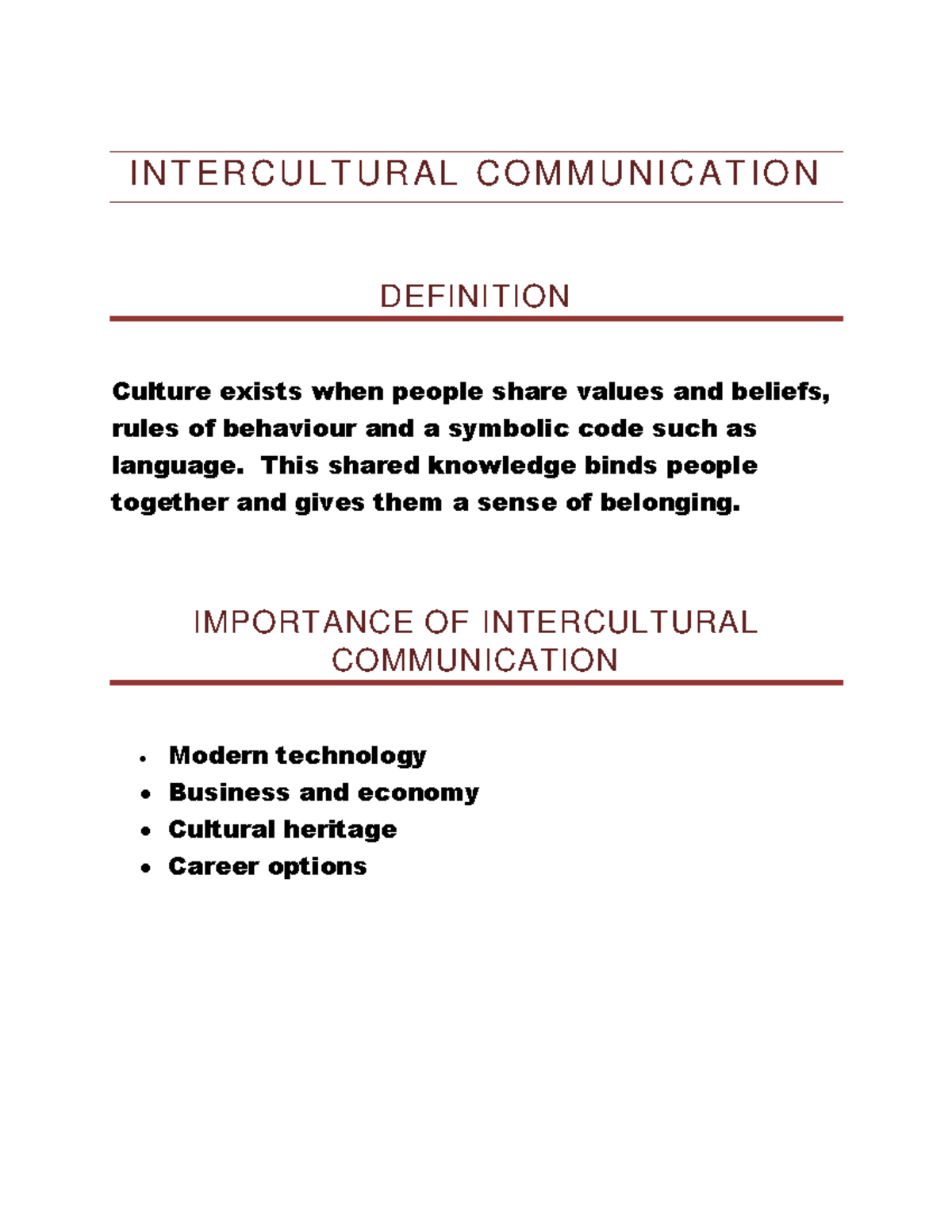 Intercultural Communication Overview - Studocu