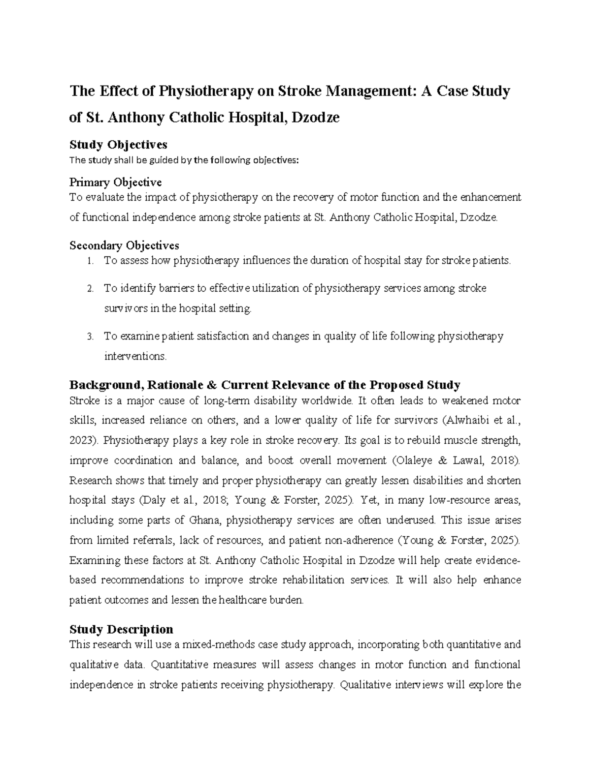 Physiotherapy Impact on Stroke Recovery: A Case Study at St. Anthony ...