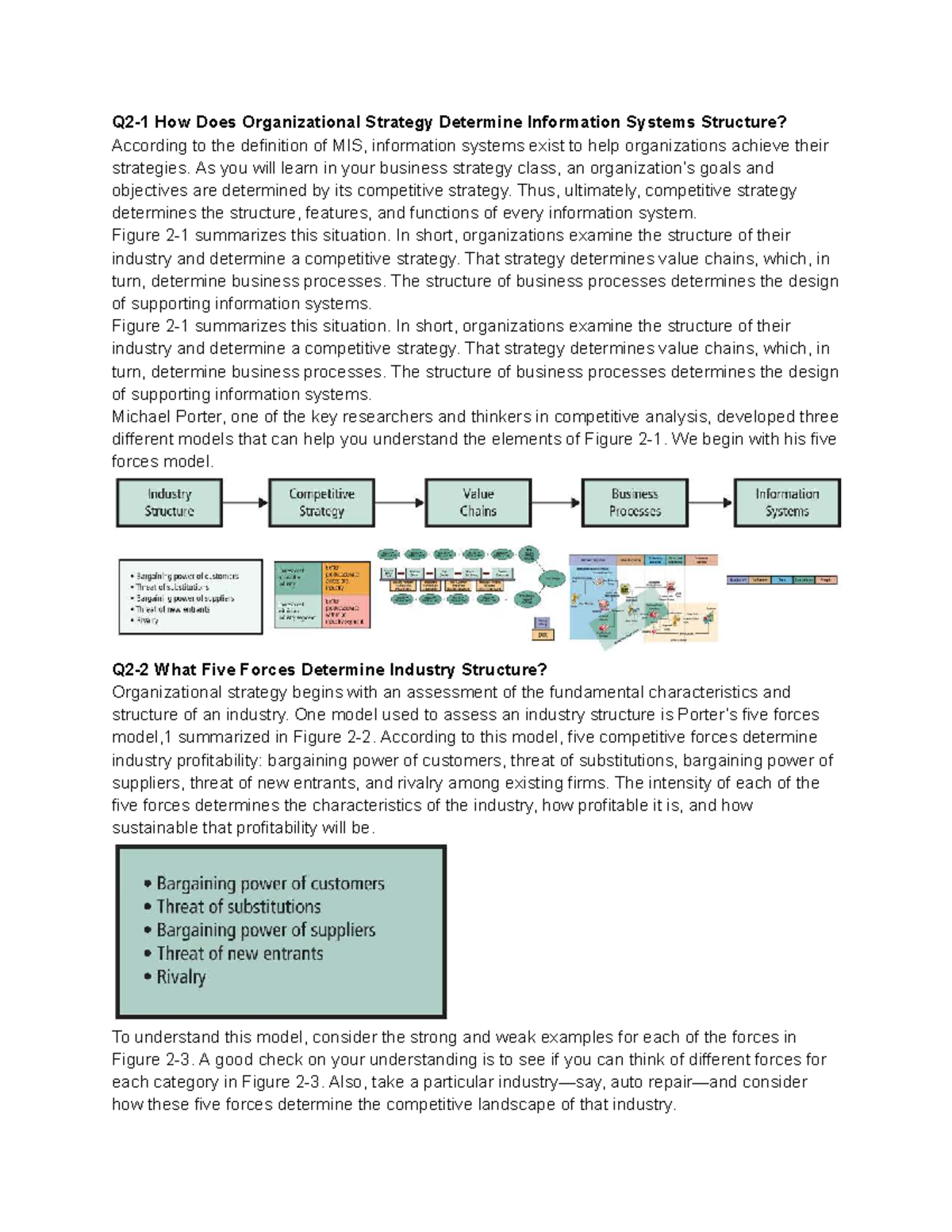 Creating Competitive Advantage through IS in Business Processes (MIS ...