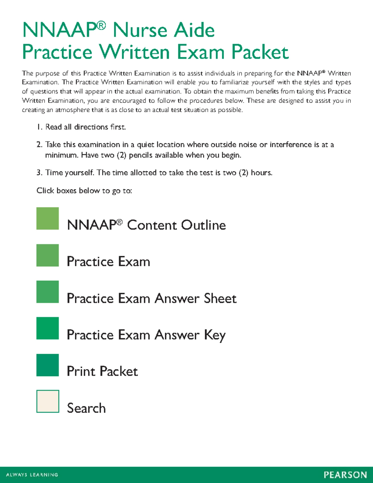 Nnaap - Cna practice test - NNAAP ® Nurse Aide Practice Written Exam ...