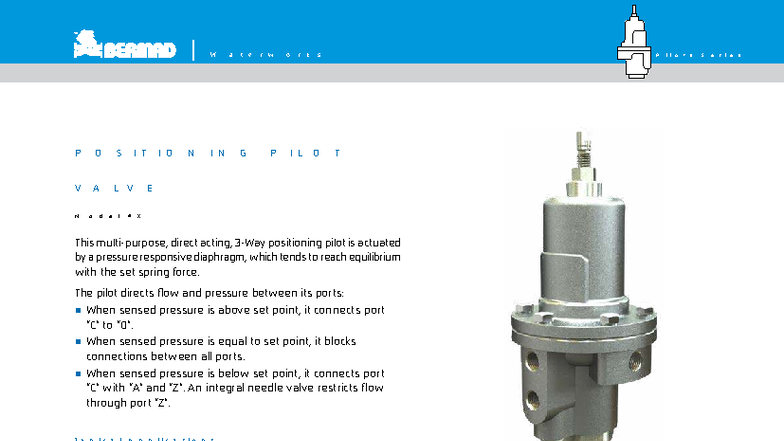 WW - X-Pilot Positioning Pilot Valve Technical Overview 2019 - Studocu