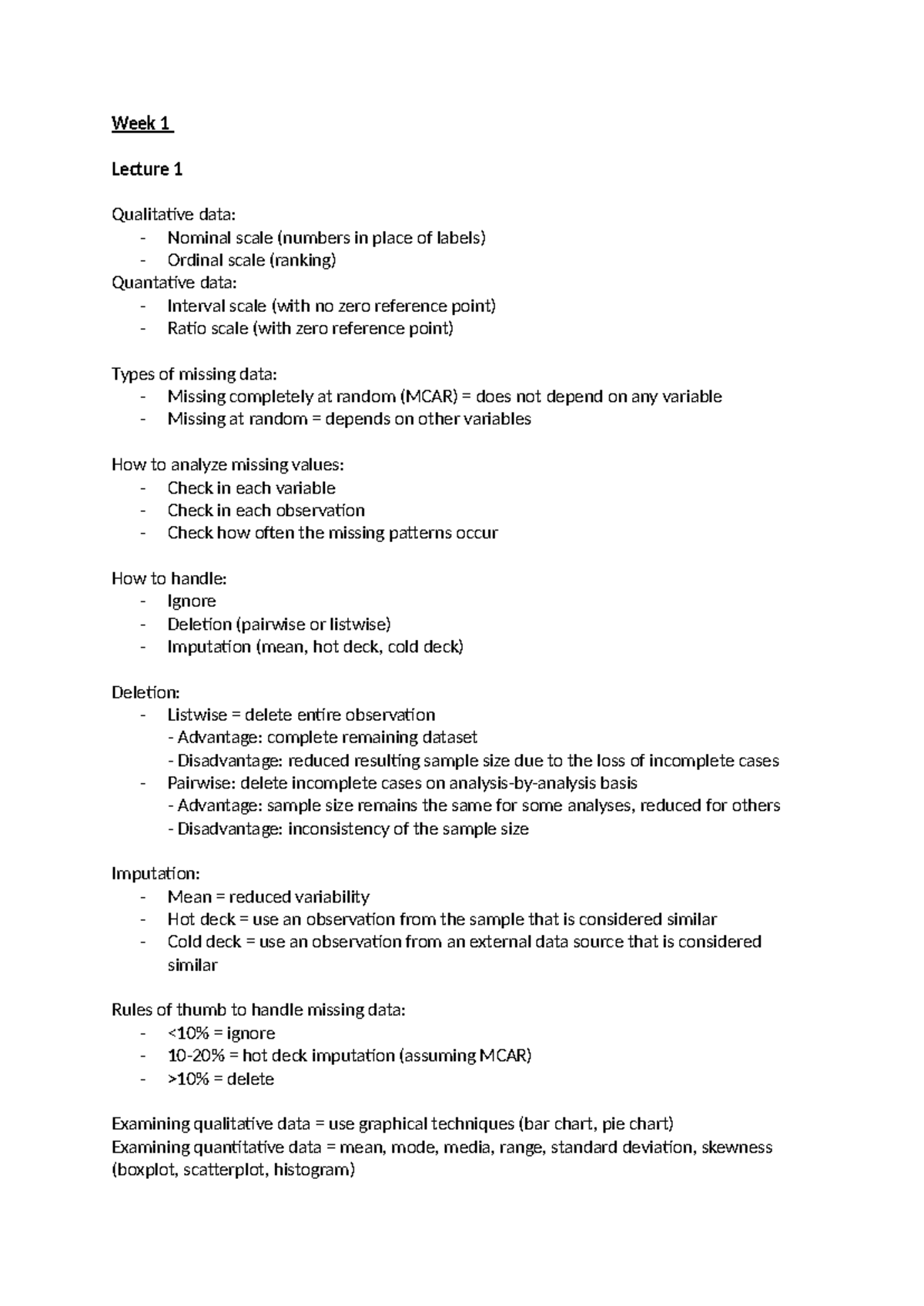 Stats II Final Exam Summary: Key Concepts & Techniques - Studeersnel