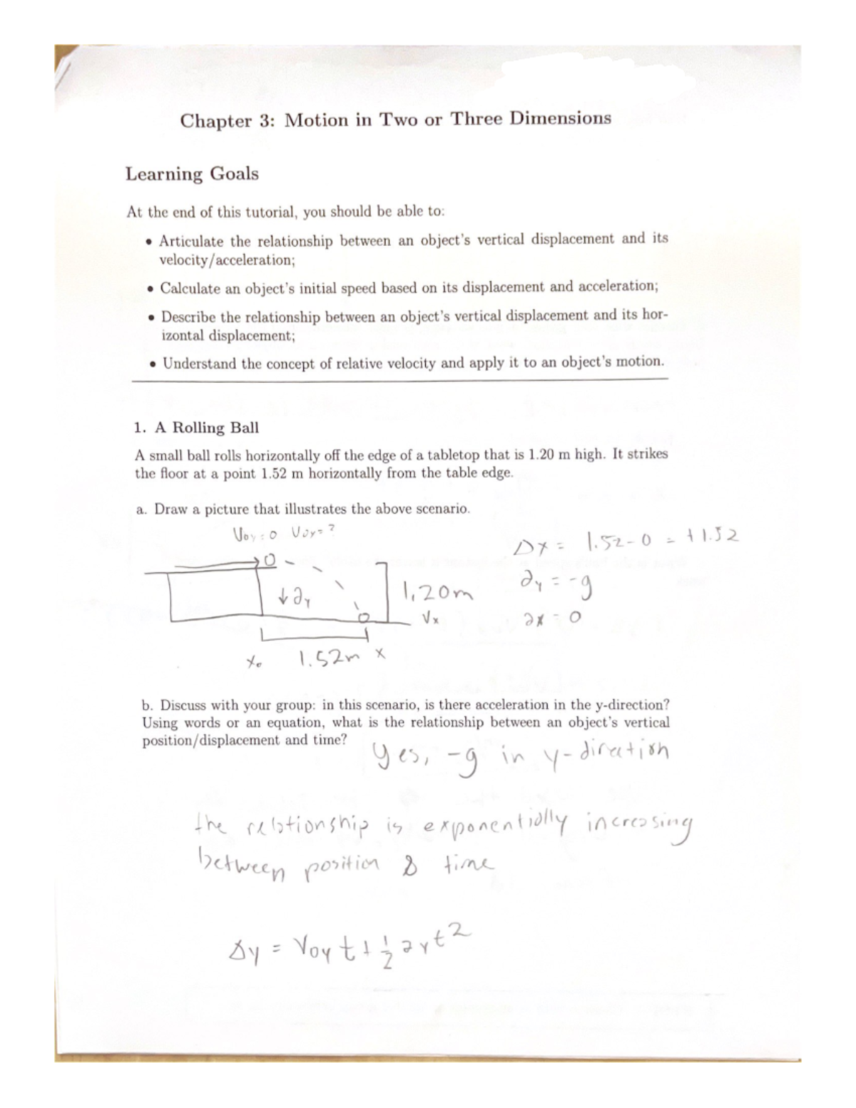 Chapter 3 Motion in Two or Three Dimensions - Chapter 3: Motion in Two ...
