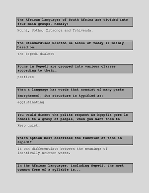 [Solved] Explain - Applied African Language - Sepedi (SPE1507) - Studocu