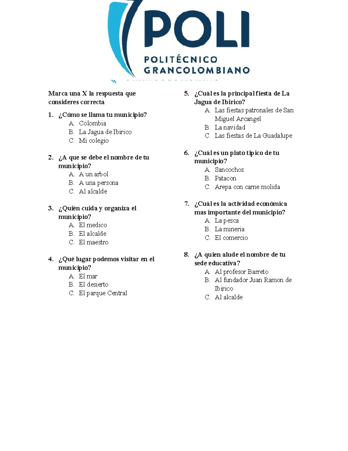 Entrevistas Práctica: Recolección de Información sobre La Jagua de ...