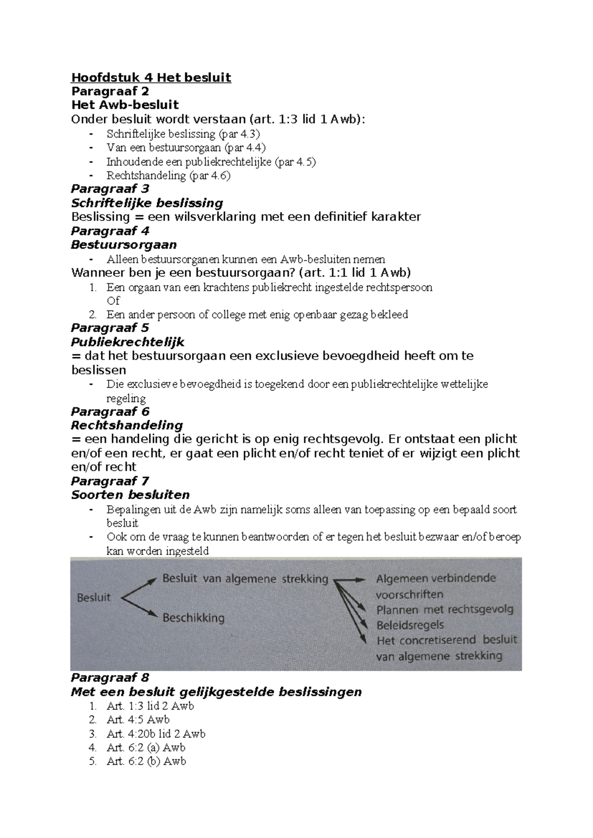 Samenvatting Kennis Blok 4 - Onderwerpen Besluit & Beschikking ...