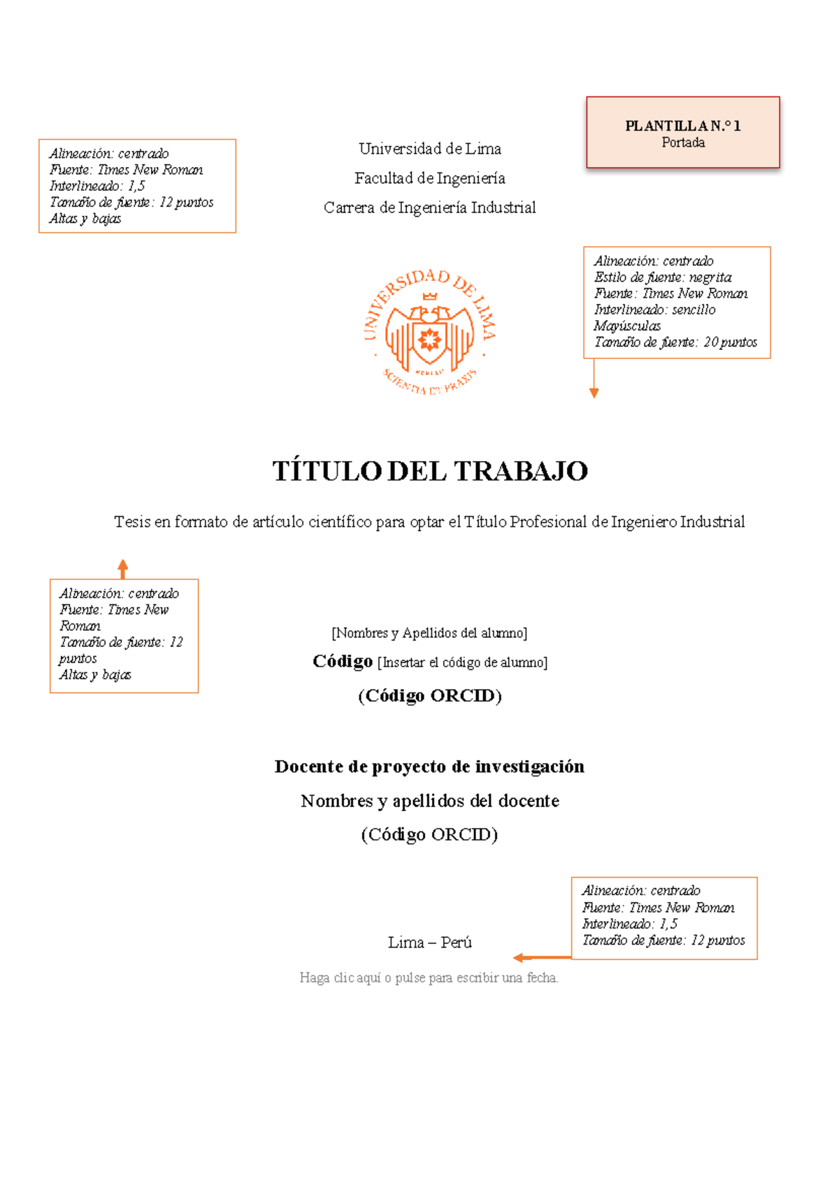 Plantilla Artículo Científico para Ingeniería Industrial (Código: IIND ...