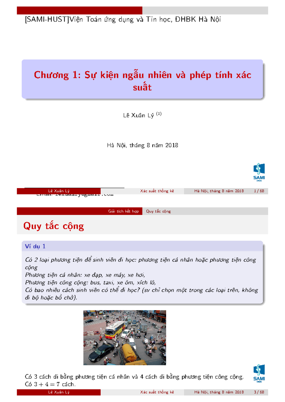 Giáo trình XSTK - Giáo trình XSTK - [SAMI-HUST]Viện Toán ứng dụng và ...