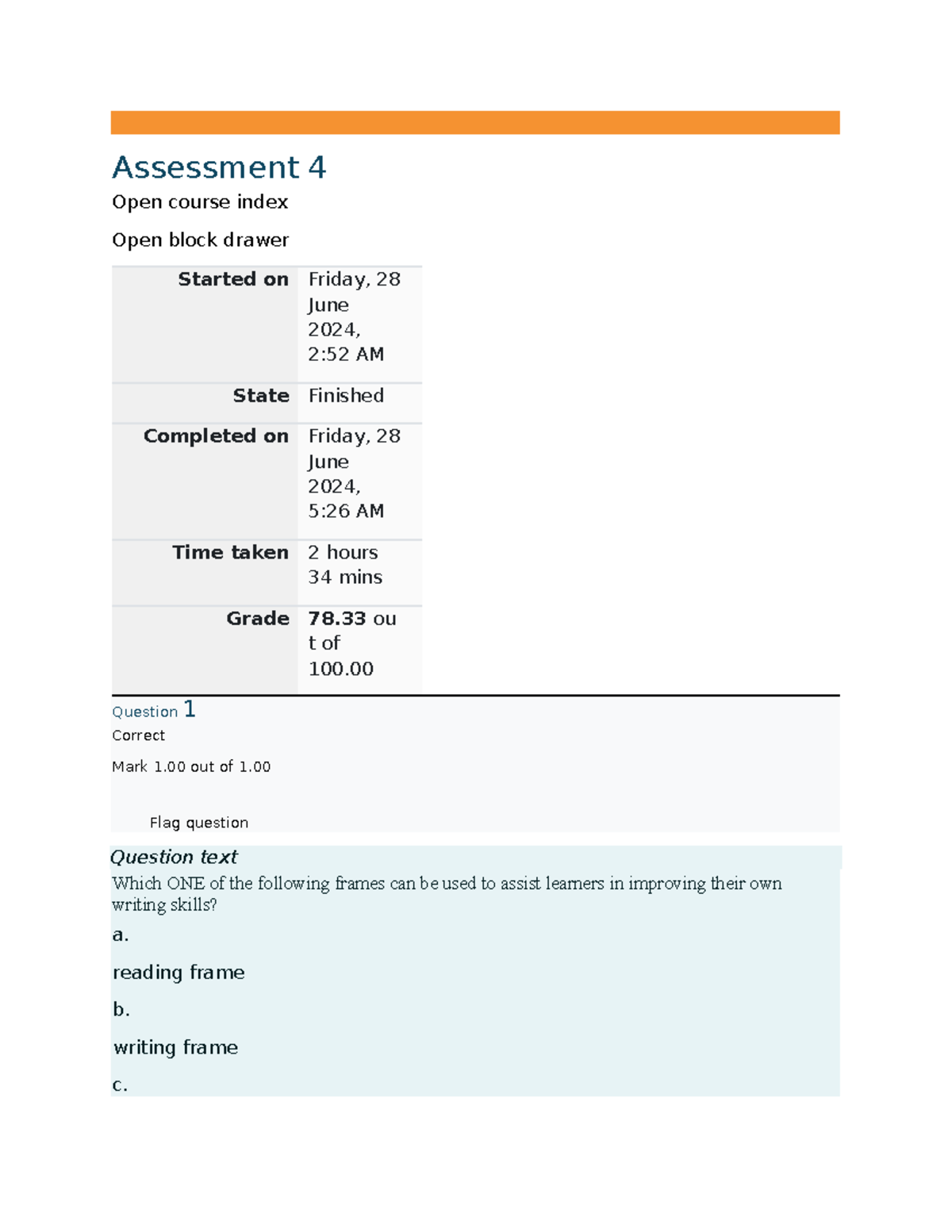 PES3701 Assignment 4 Review and Feedback Summary - Studocu