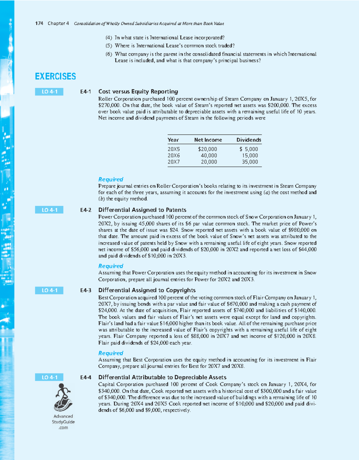 BACC675 Chapter 4 Consolidation Journal Entries and Problems - Studocu